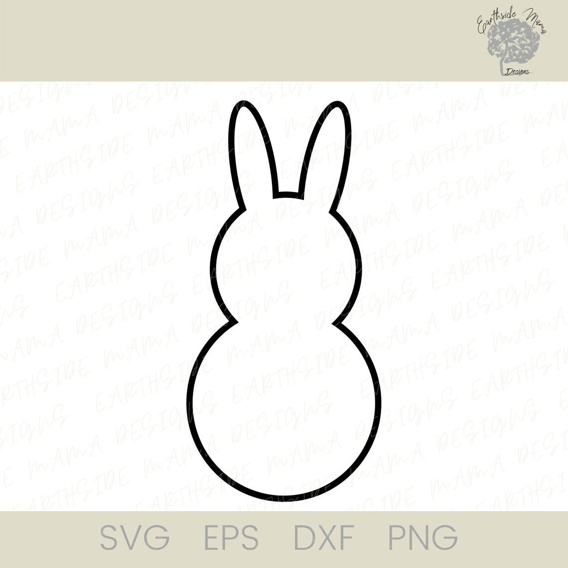 Peep Outline SVG - Peep Shape PNG - Easter Bunny Cut File - Rabbit Cut ...