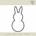 Peep Outline SVG - Peep Shape PNG - Easter Bunny Cut File - Rabbit Cut ...