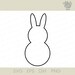 Peep Outline SVG - Peep Shape PNG - Easter Bunny Cut File - Rabbit Cut ...