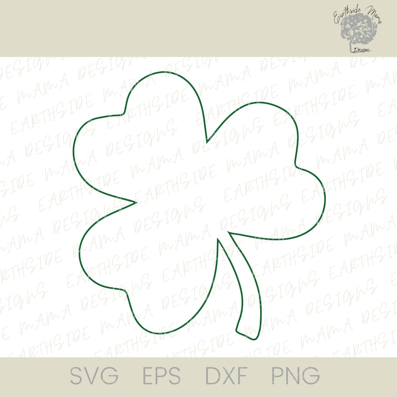 Einfaches Kleeblatt SVG - Klee Umriss PNG - St. Patricks Day SVG ...