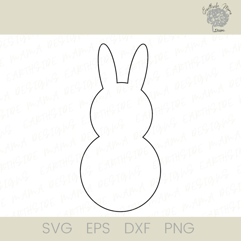 Peep Outline SVG - Peep Shape PNG - Easter Bunny Cut File - Rabbit Cut ...
