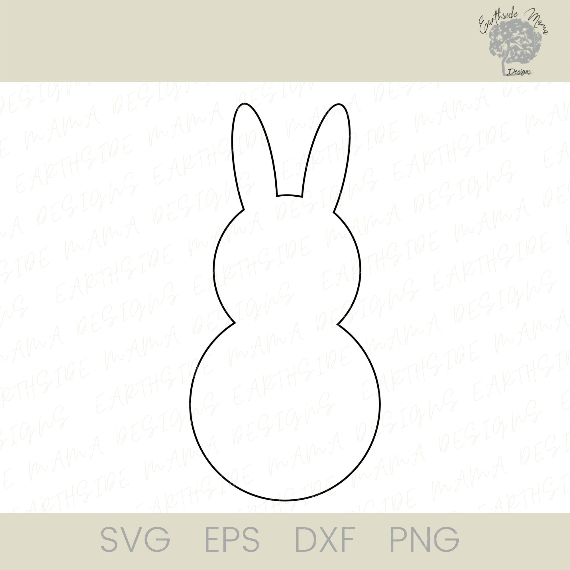 Peep Outline SVG - Peep Shape PNG - Easter Bunny Cut File - Rabbit Cut ...
