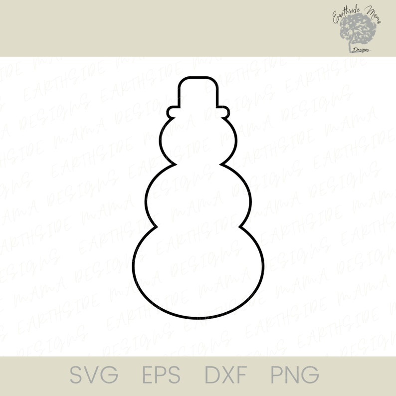 Snowman Outline SVG - Snow Man Cut File - Holiday Snowman Png ...