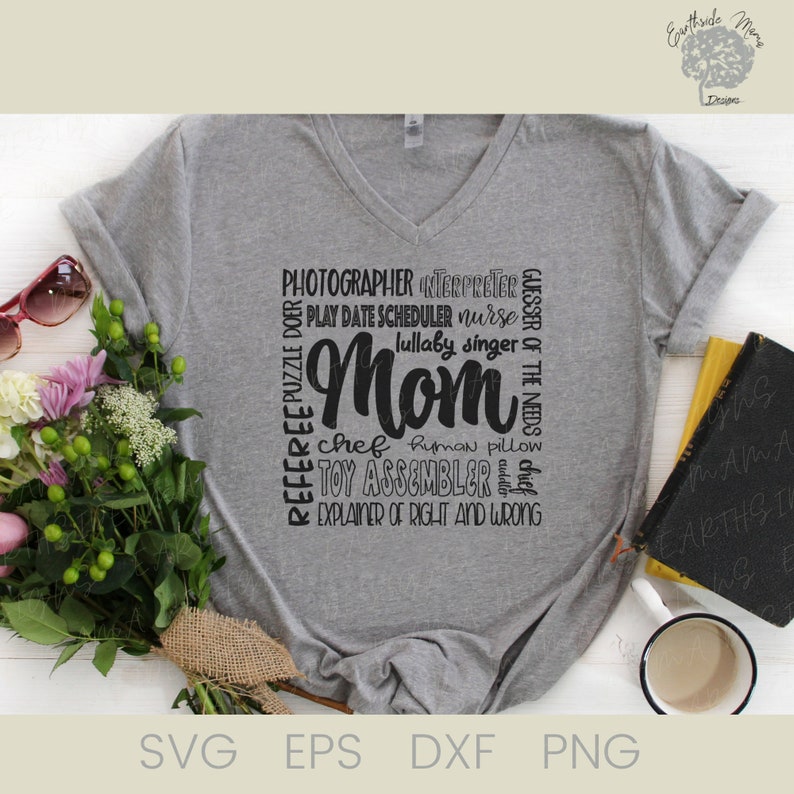 Mom Collage SVG Mom Life Decal Momma PNG Motherhood - Etsy