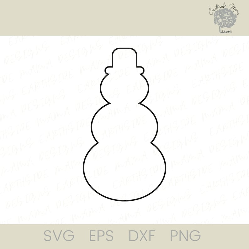 Snowman Outline SVG - Snow Man Cut File - Holiday Snowman Png ...