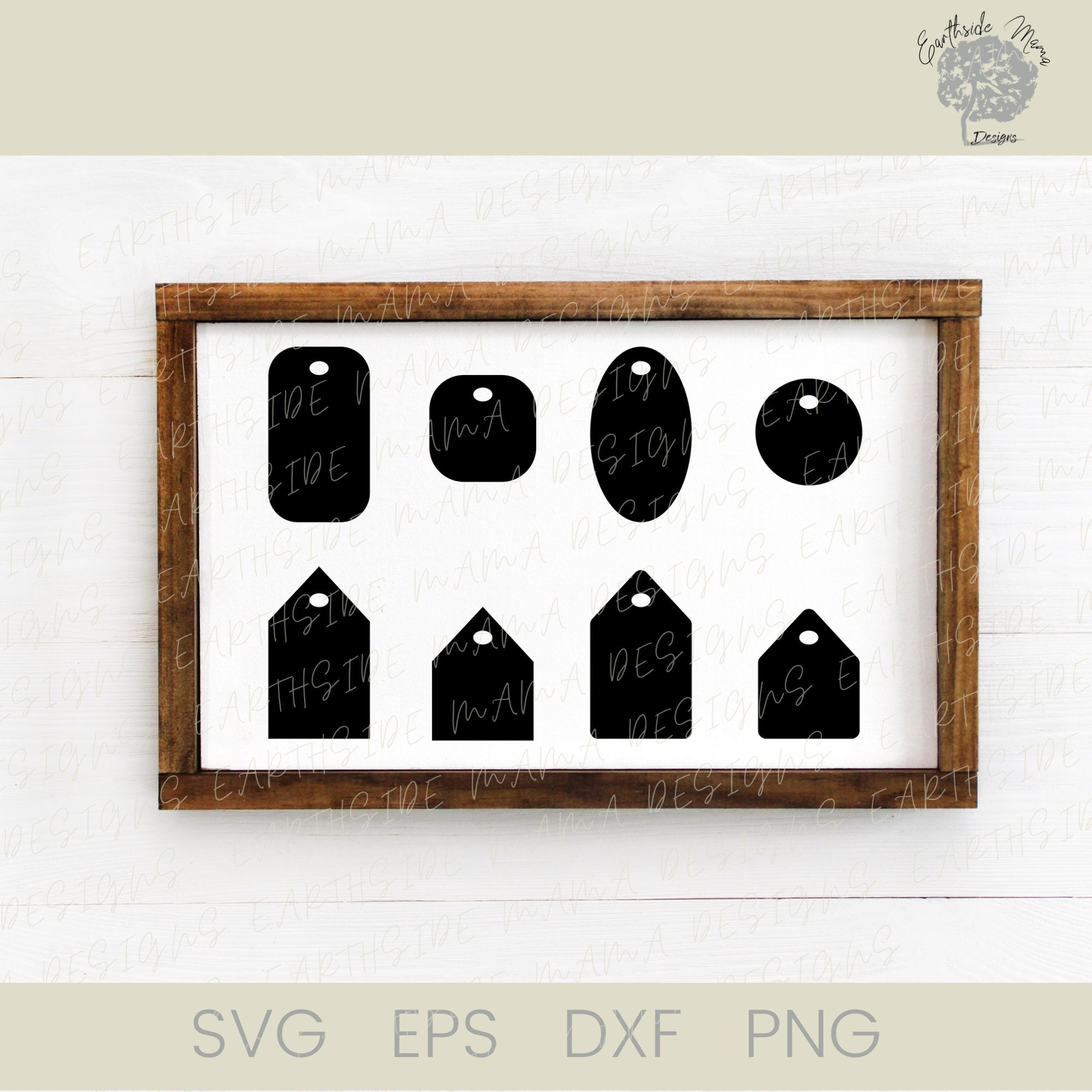 Simple Tag Shape SVG Bundle, Holiday Tag Cutouts, Gift Tag Shape PNG ...