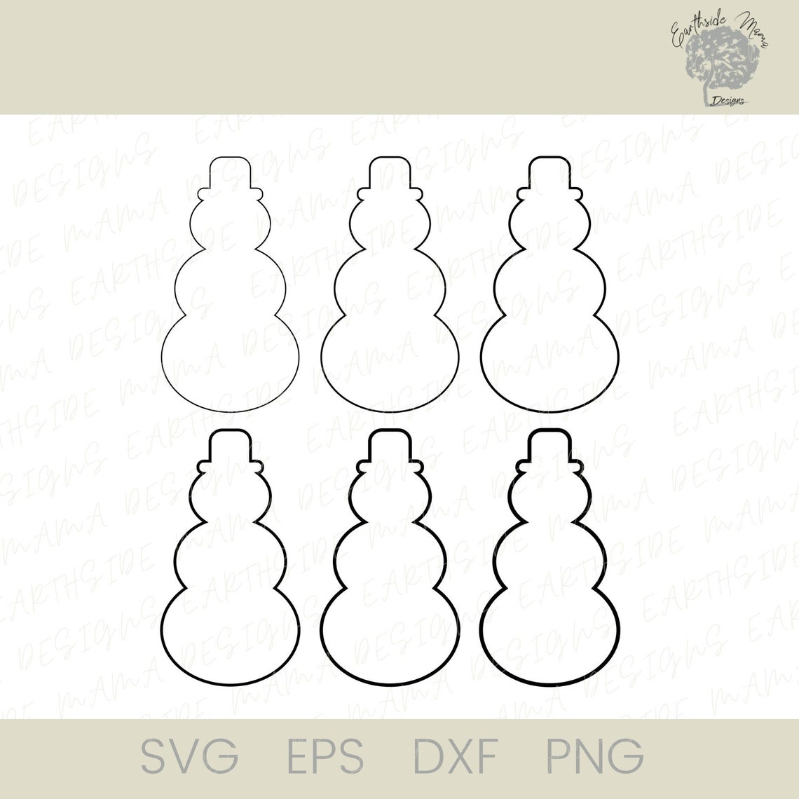Snowman Outline SVG - Snow Man Cut File - Holiday Snowman Png ...