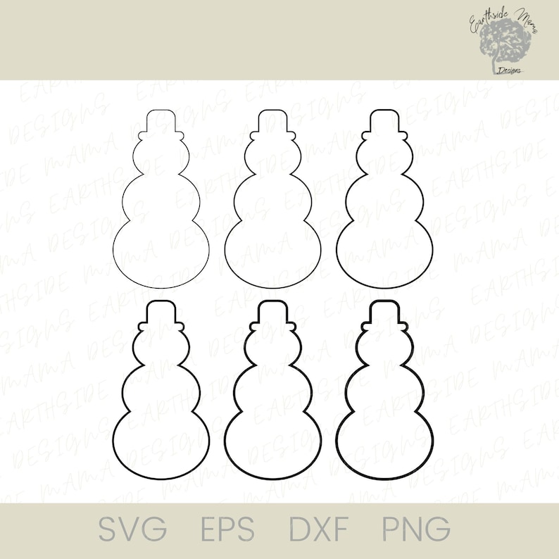 Snowman Outline SVG - Snow Man Cut File - Holiday Snowman Png ...