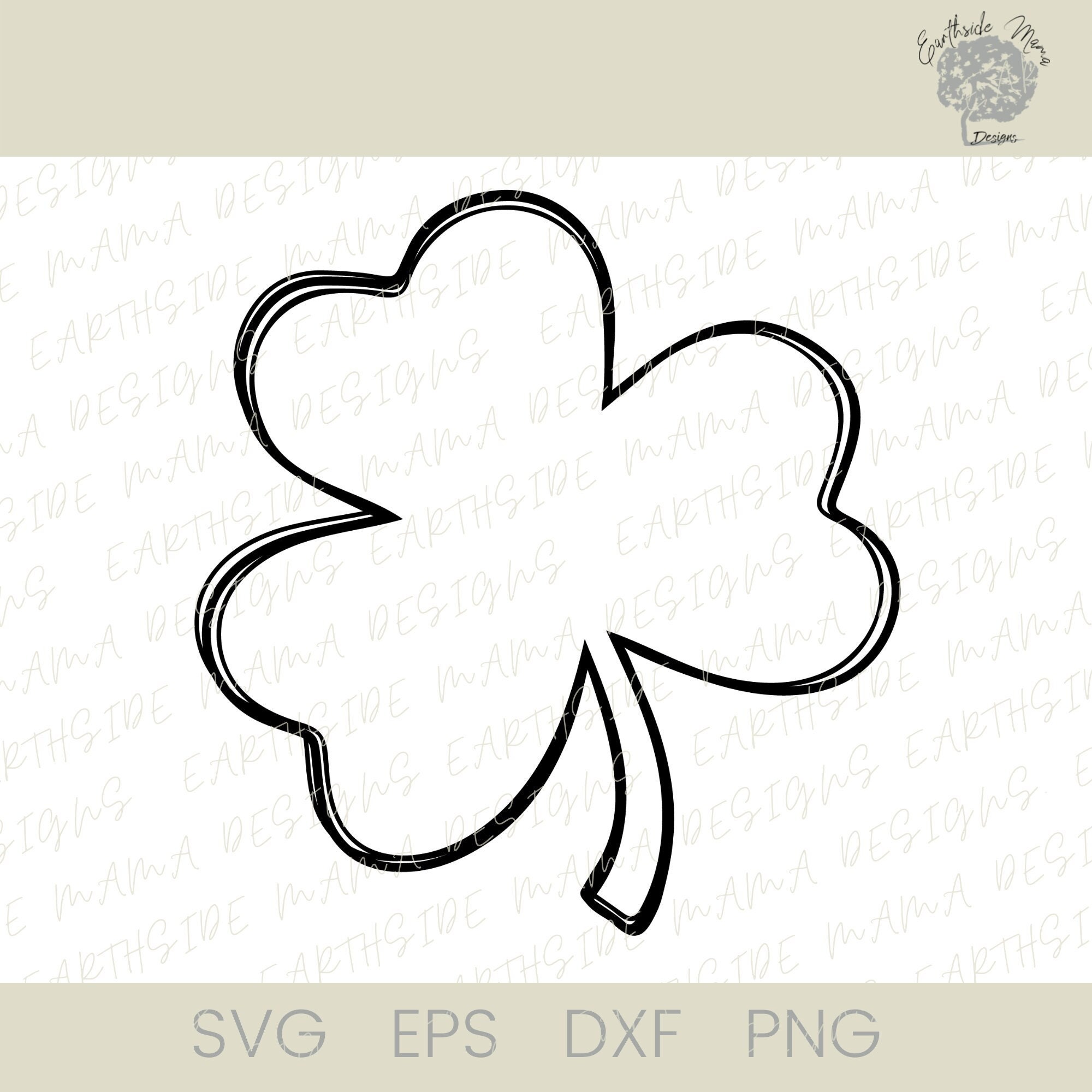 Shamrock Doodle SVG - Clover Doodle PNG - St. Patricks Day SVG - Hand ...