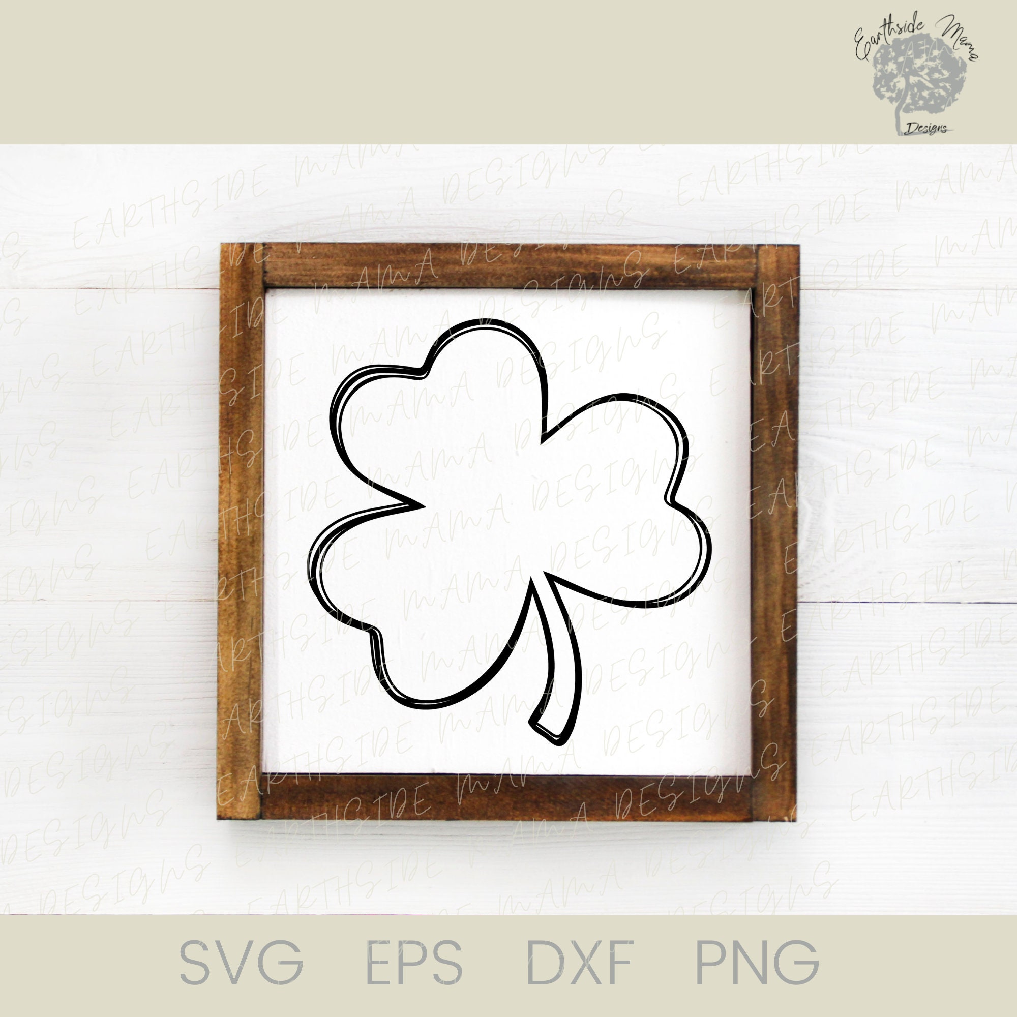 Shamrock Doodle SVG - Clover Doodle PNG - St. Patricks Day SVG - Hand ...