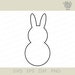 Peep Outline SVG - Peep Shape PNG - Easter Bunny Cut File - Rabbit Cut ...