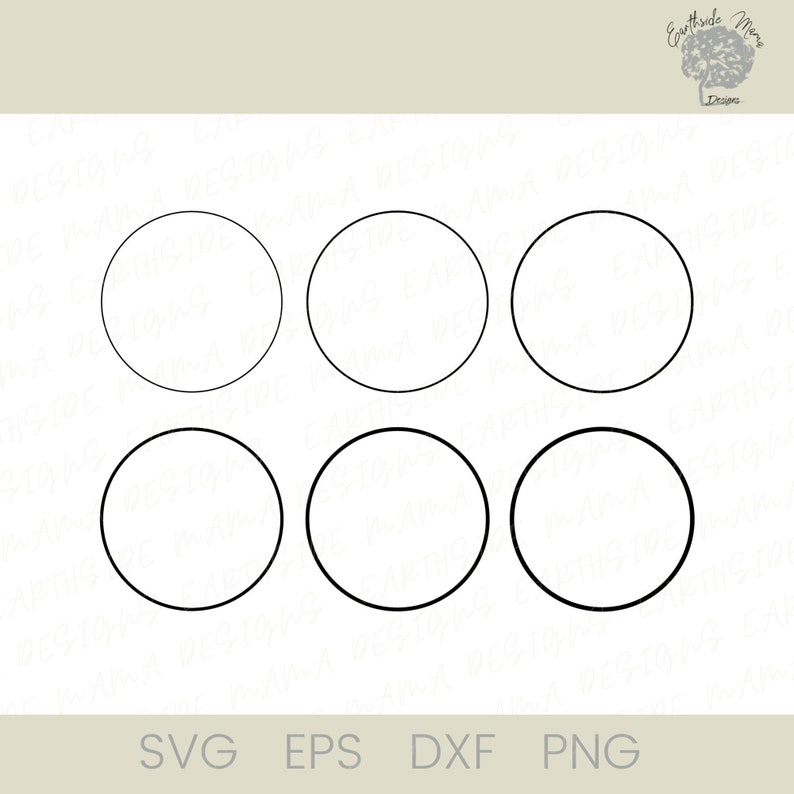 Circle Outline SVG Bundle - Circle Cut File - Circle Engraving Pattern ...