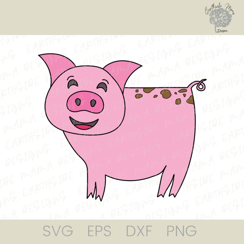 Farm Pig SVG Pig Silhouette Cut File Farm Animal Pig - Etsy