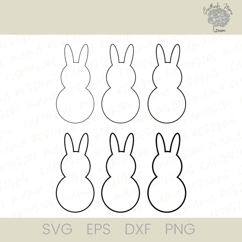 Peep Outline SVG Peep Shape PNG Easter Bunny Cut File - Etsy