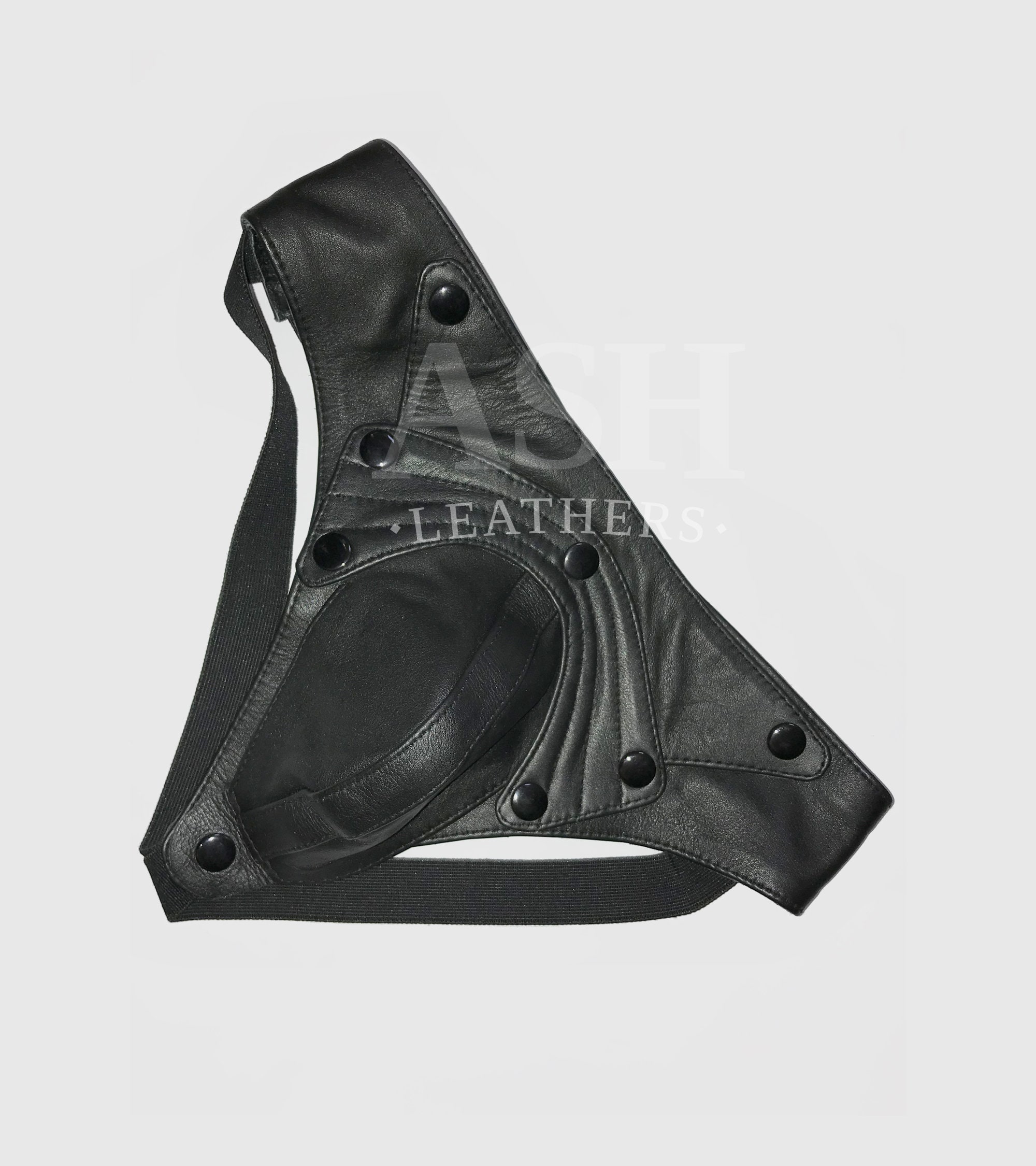 Mens Real Leather Underwear Black Leather Ultimate Codpiece Jocks ...