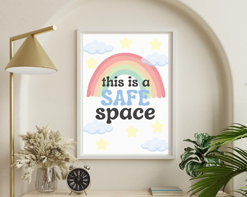 Safe Space Poster, Inclusive Classroom Decor, School Counsellor Office ...