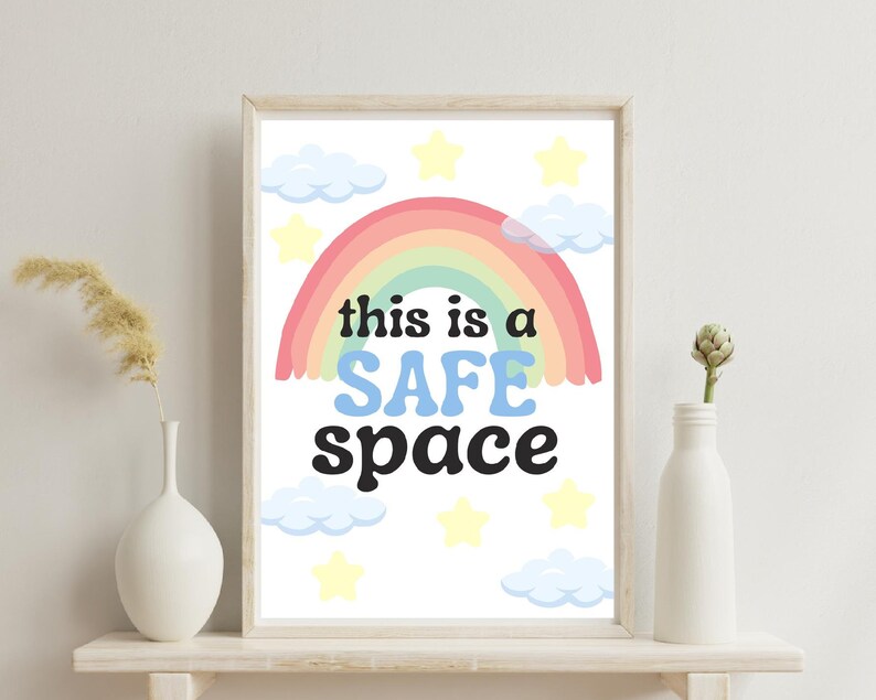 Safe Space Poster, Inclusive Classroom Decor, School Counsellor Office ...