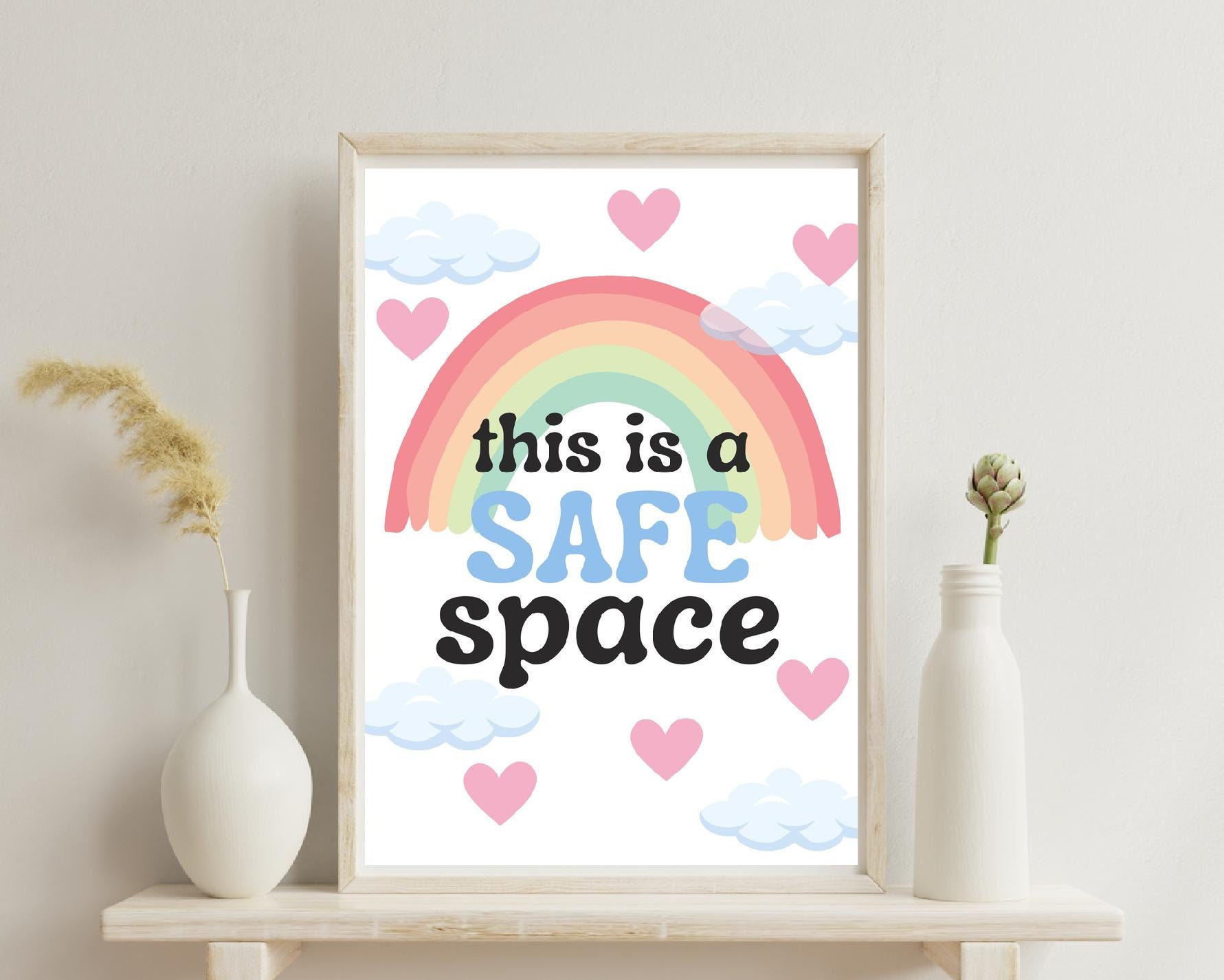 Safe Space Poster, Inclusive Classroom Decor, School Counsellor Office ...