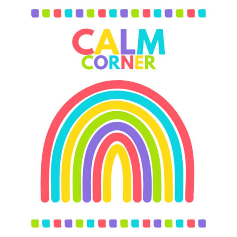 Calm Corner Poster, Calming Corner Poster, Calm Poster, Pastel Calm ...