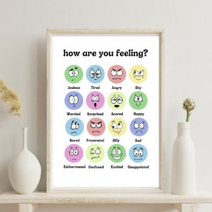 Feelings Poster, Classroom Decor, Feelings Chart Poster, My Feelings ...