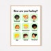 Feelings Poster, Emotions Chart, Classroom Decor, Montessori Homeschool ...