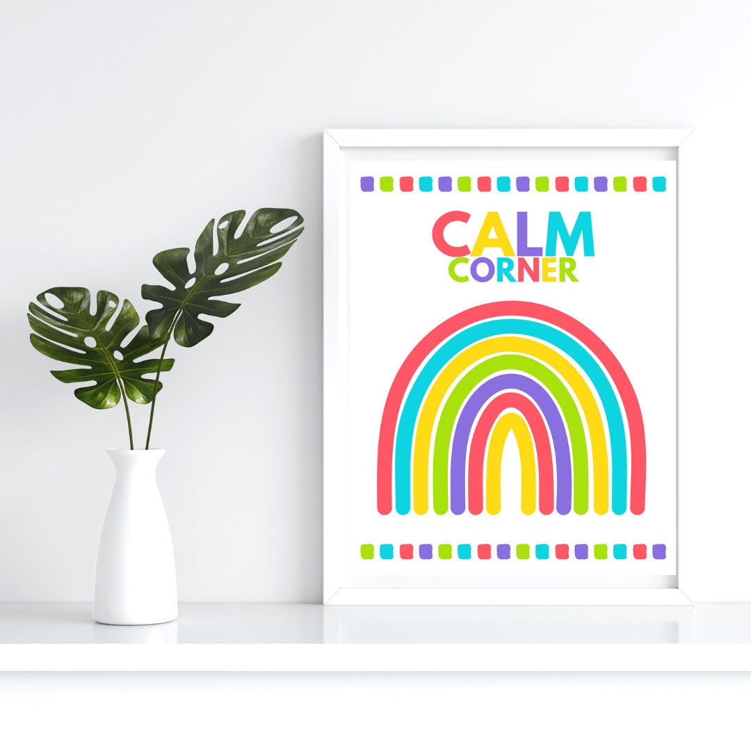 Calm Corner Poster, Calming Corner Poster, Calm Poster, Pastel Calm ...