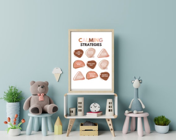 Calming Corner Strategies Poster, Emotional Self Regulation, Self ...