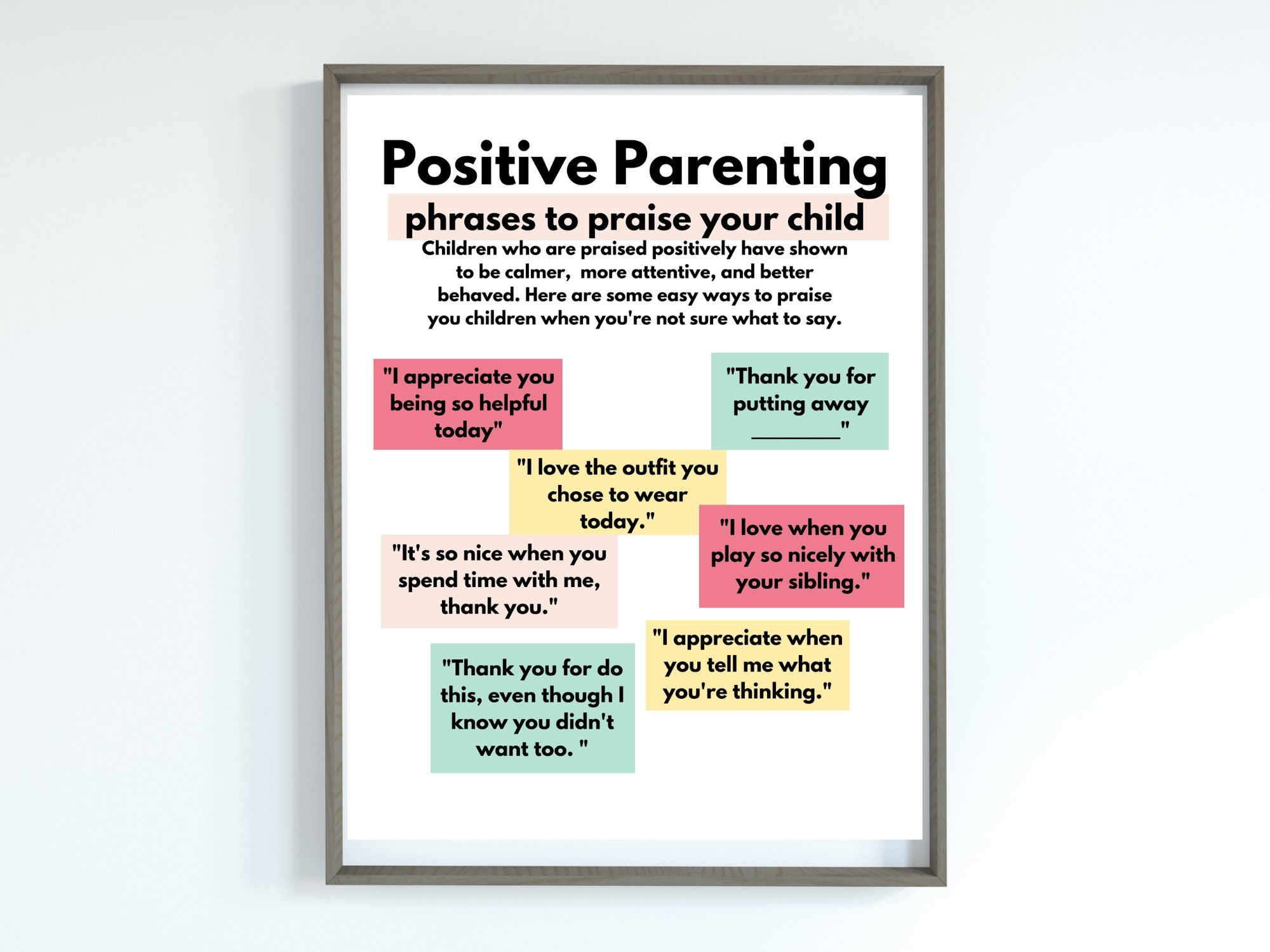 Positive Parenting | Positive Praise | Parenting Printable - Etsy