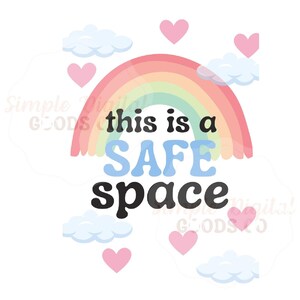 Safe Space Poster, Inclusive Classroom Decor, School Counsellor Office ...