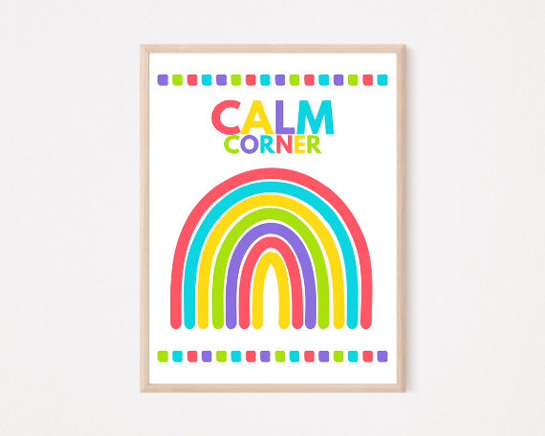 Calm Corner Poster, Calming Corner Poster, Calm Poster, Pastel Calm ...