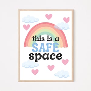 Safe Space Poster Inclusive Classroom Decor School - Etsy