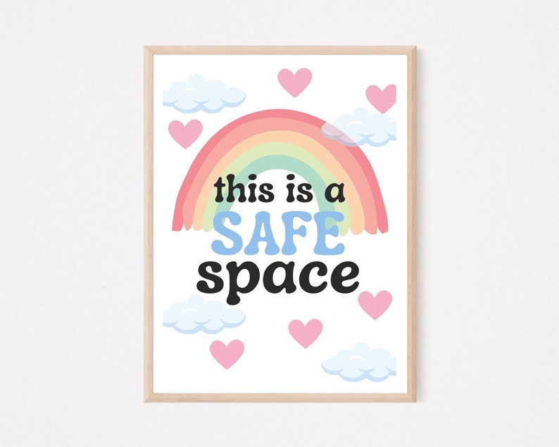 Safe Space Poster Inclusive Classroom Decor School - Etsy