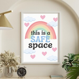 Safe Space Poster, Inclusive Classroom Decor, School Counsellor Office ...