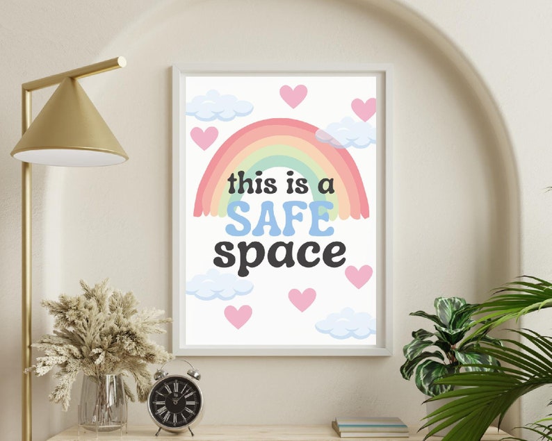 Safe Space Poster Inclusive Classroom Decor School - Etsy