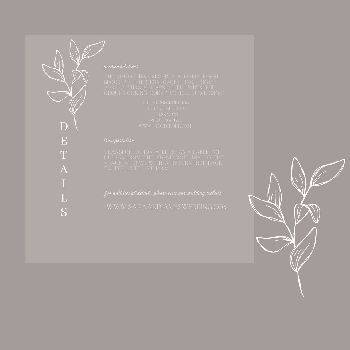 Wedding Invitation Template Set, Earth Tone, Wedding Invitation Suite ...