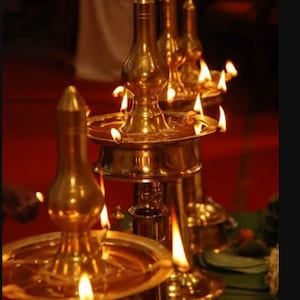 Stunning Kerala Samai set of 2, Diya, Brass Oil Diya Brass Oil Lamp ...