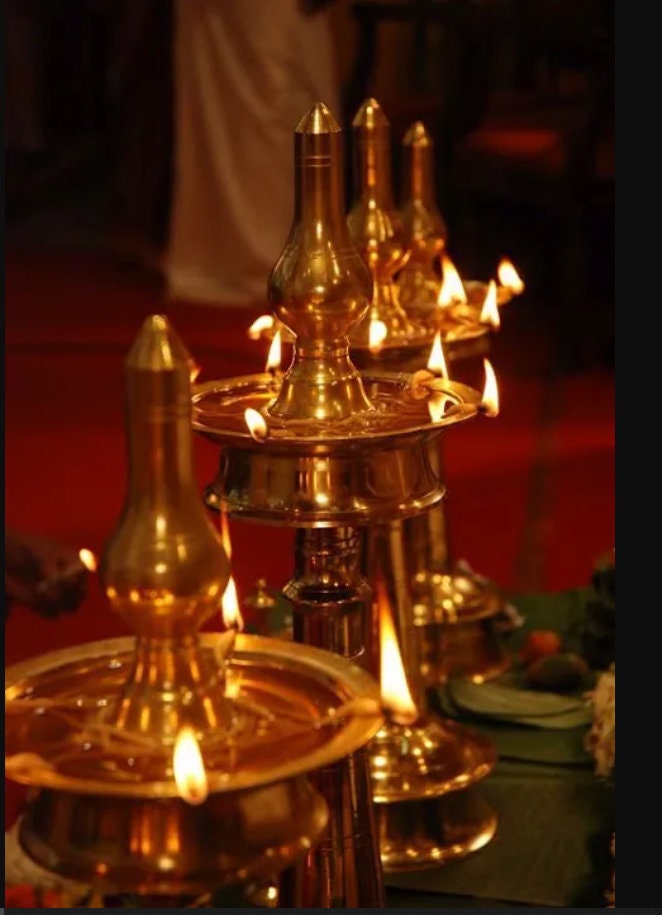 Stunning Kerala Samai set of 2, Diya, Brass Oil Diya Brass Oil Lamp ...