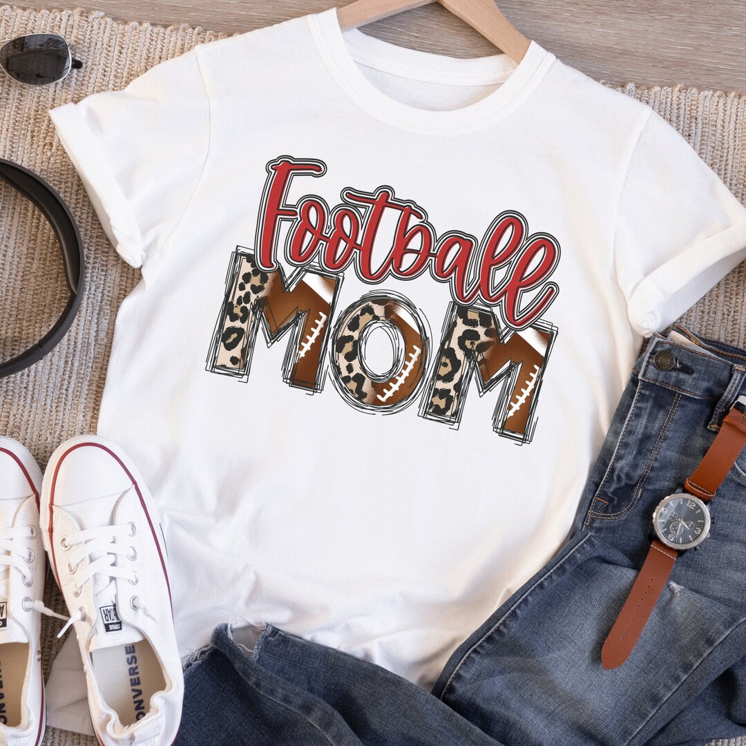 Football Mom Shirt, Leopard Gameday Football Fan T-shirt, Leopard ...