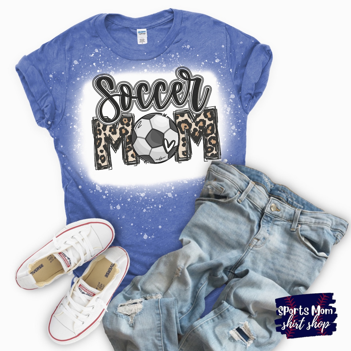 Leopard Soccer Mom Shirt Soccer Mom Leopard Print Bleached - Etsy