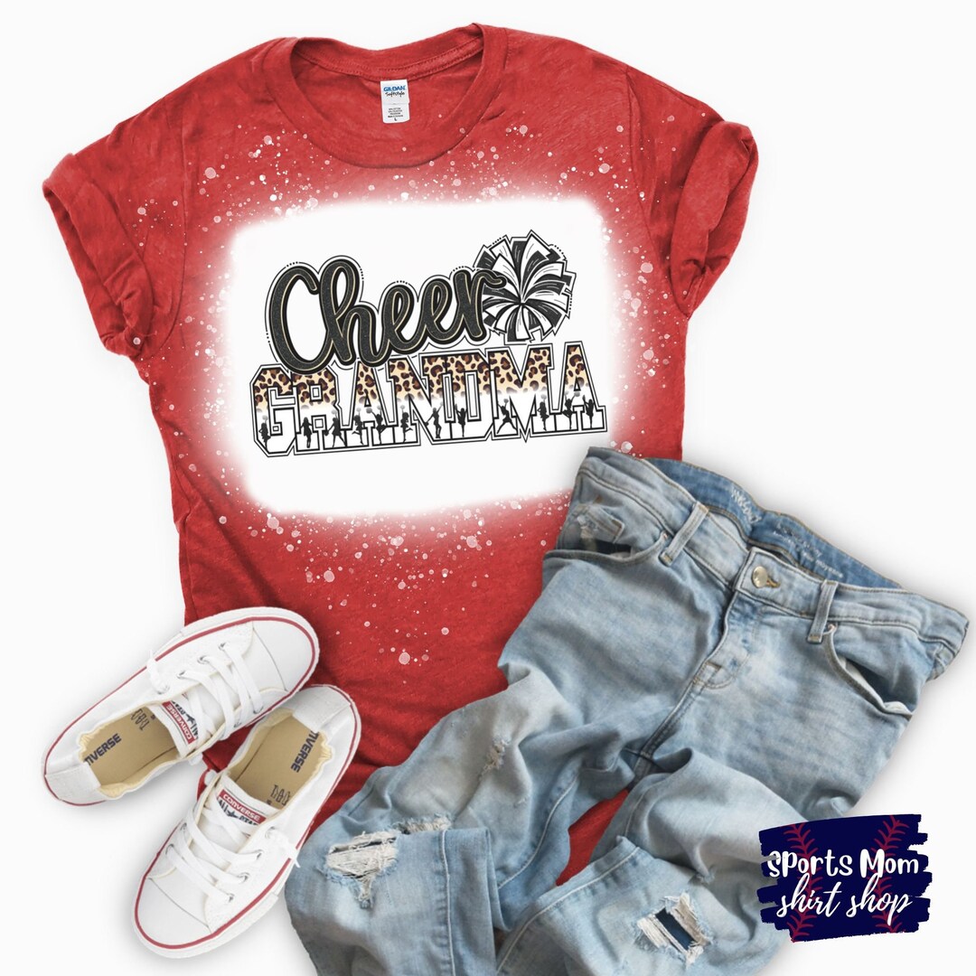 Cheer Grandma Bleached Leopard Print T-shirt, Cheer Grandma Shirt ...