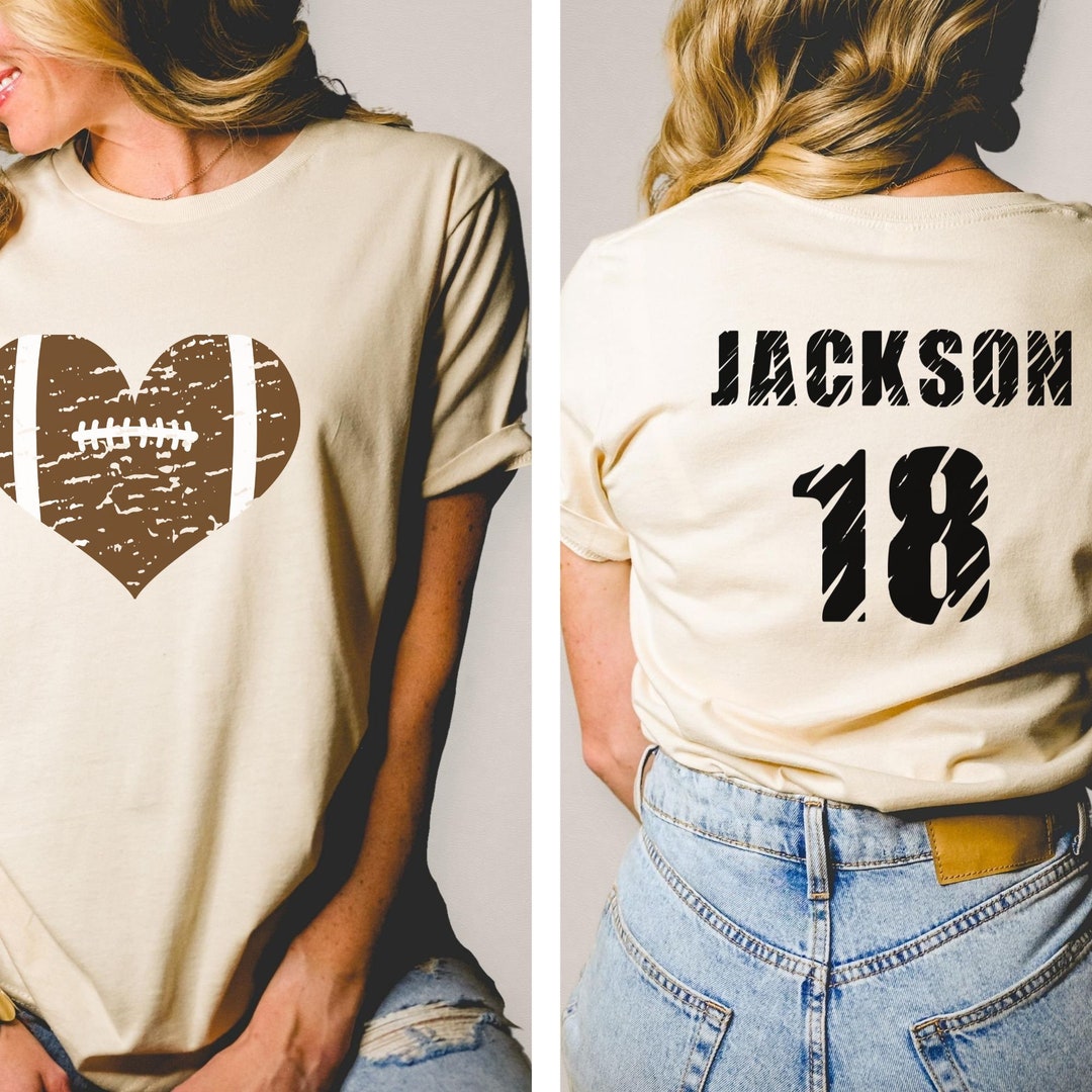 Custom Football Shirts, Personalized Football Numbers Tees, Football ...