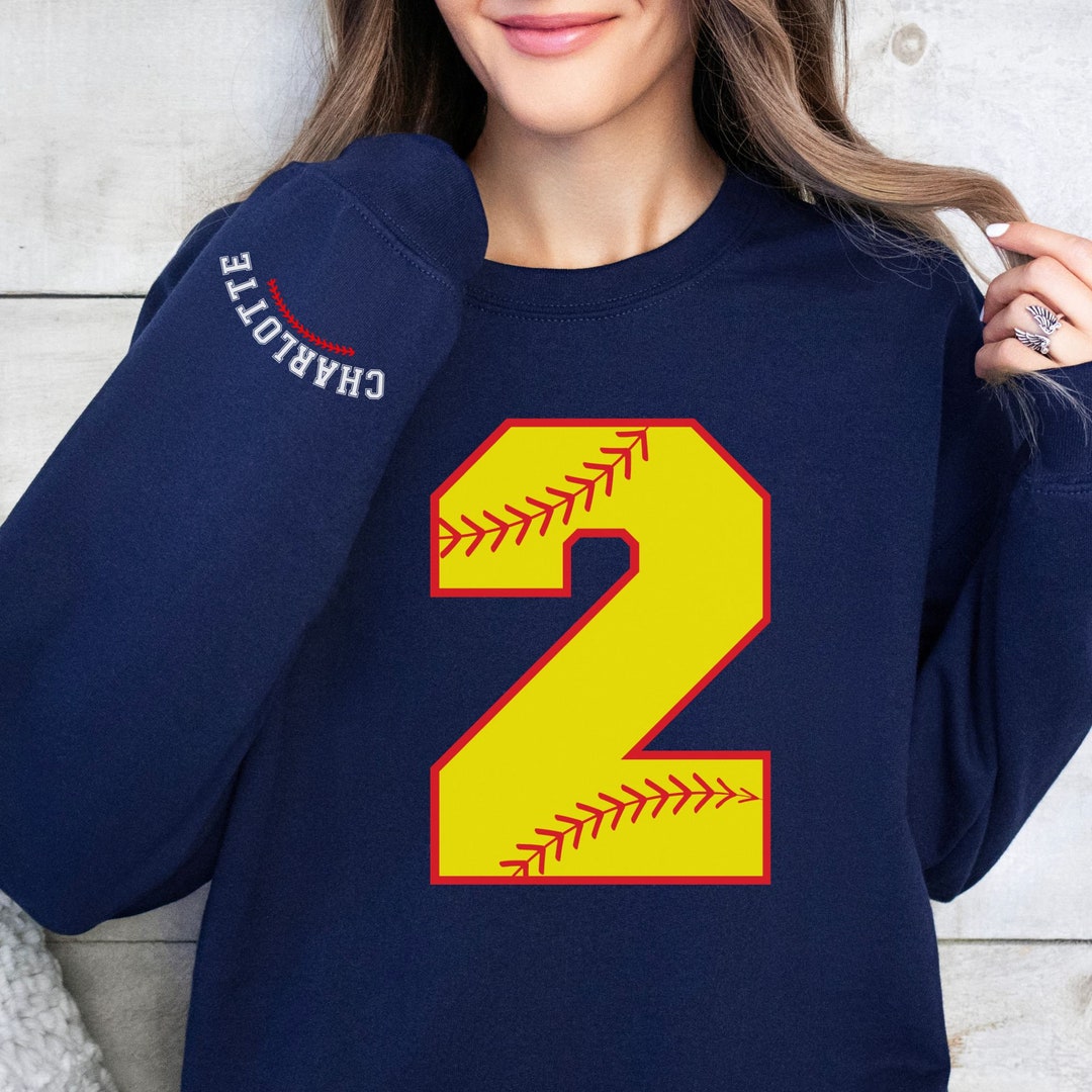 Custom Softball Number and Name Sweatshirt, Personalized Softball ...