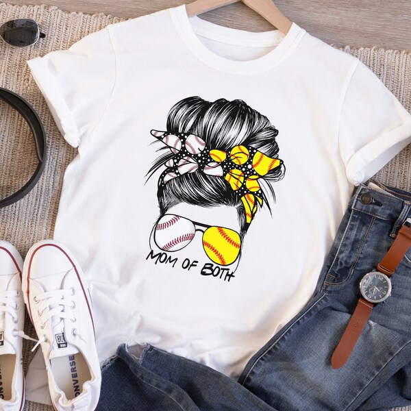 Mom of Both Baseball Mom T Shirt - Etsy