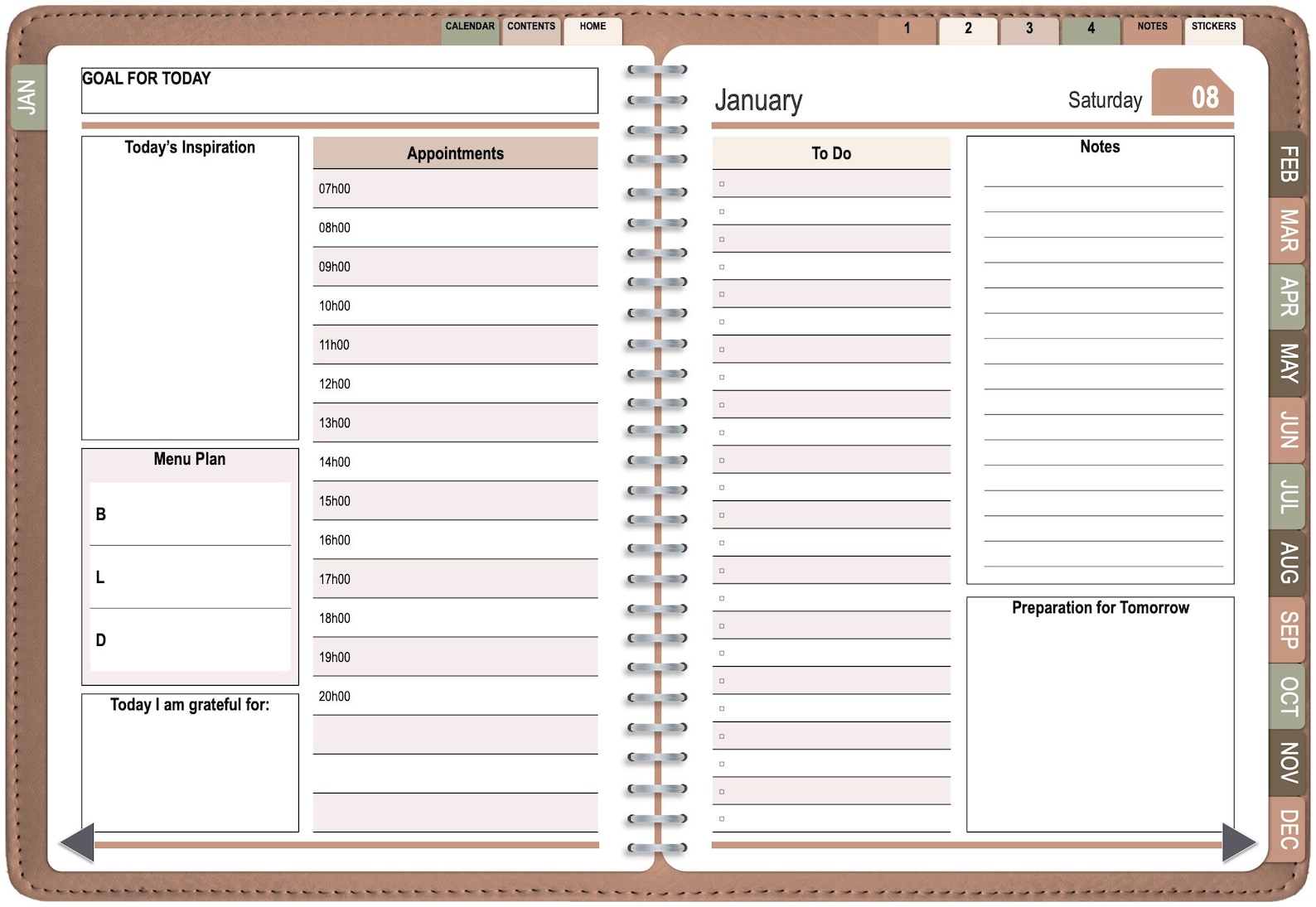 2022 Digital Daily Planner - Etsy