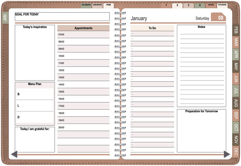 2022 Digital Daily Planner - Etsy