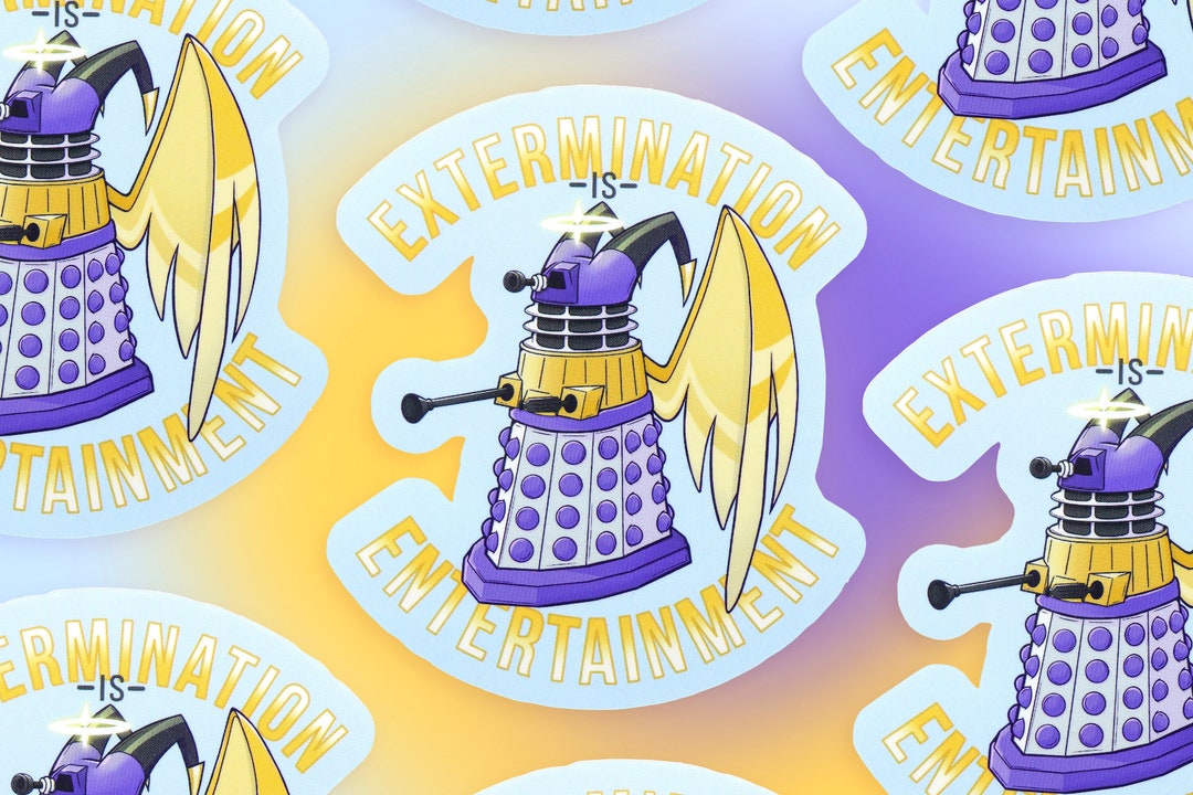 Extermination is Entertainment Adam Dalek Sticker - Glossy Paper Based ...