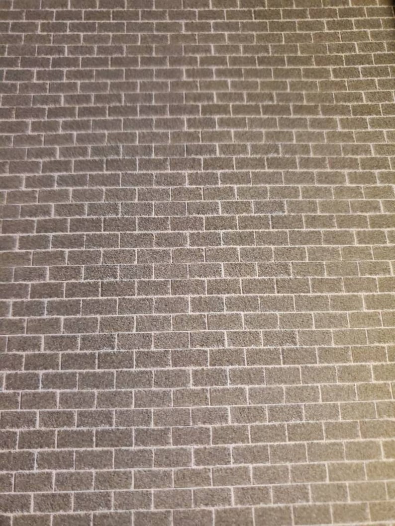 HO Scale Printed Cardstock Model Brick Cinder Block 12 Printed Sheets ...