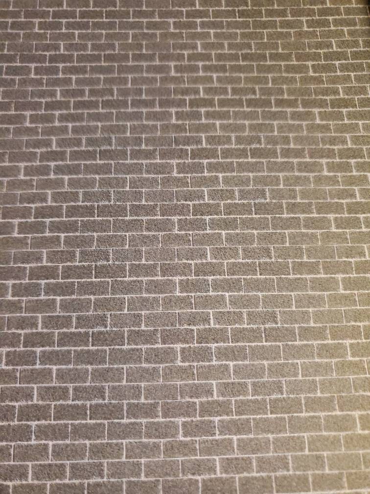 HO Scale Printed Cardstock Model Brick Cinder Block 12 Printed Sheets ...