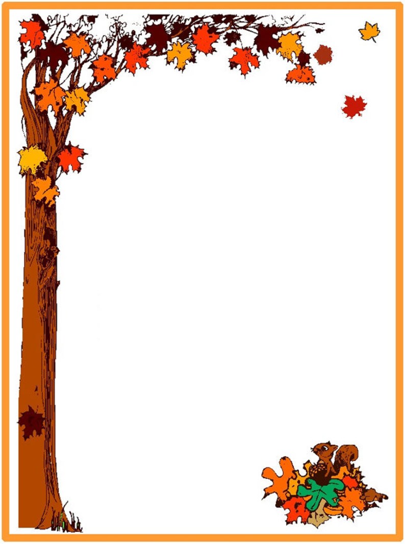 Fall Tree Stationary 50 Sheets Letter Size 8.5 by 11 - Etsy