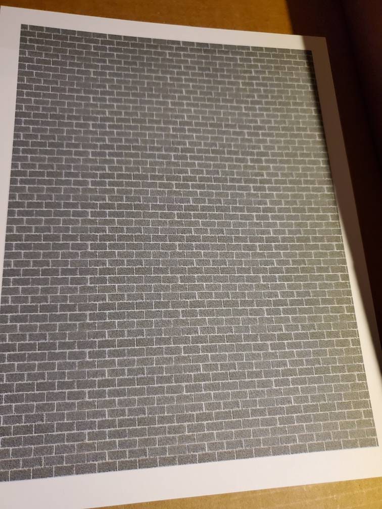 HO Scale Printed Cardstock Model Brick Cinder Block 12 Printed Sheets ...